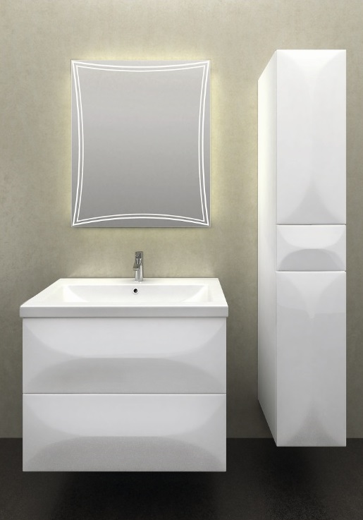 Купить мебель для ванной Marka One Brio 80П White в Москве в интернет ...