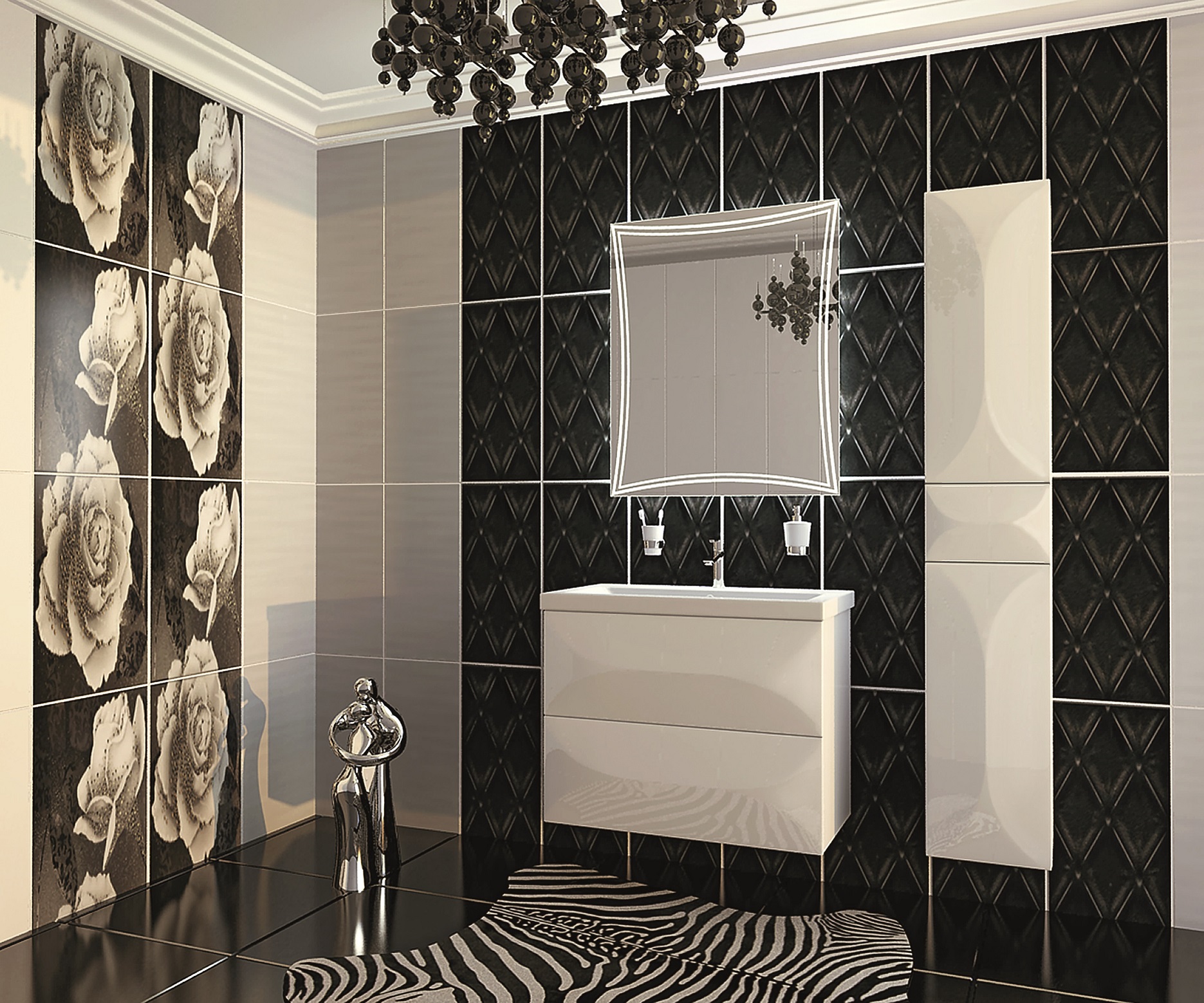 Купить мебель для ванной Marka One Brio 80П White в Москве в интернет ...